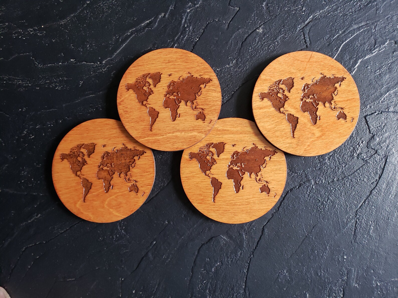 World Map Coasters - Etsy