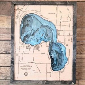 Rush Lake, MN 3d Wood Map - Etsy