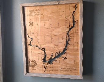 Wixom Lake Map Michigan - Etsy