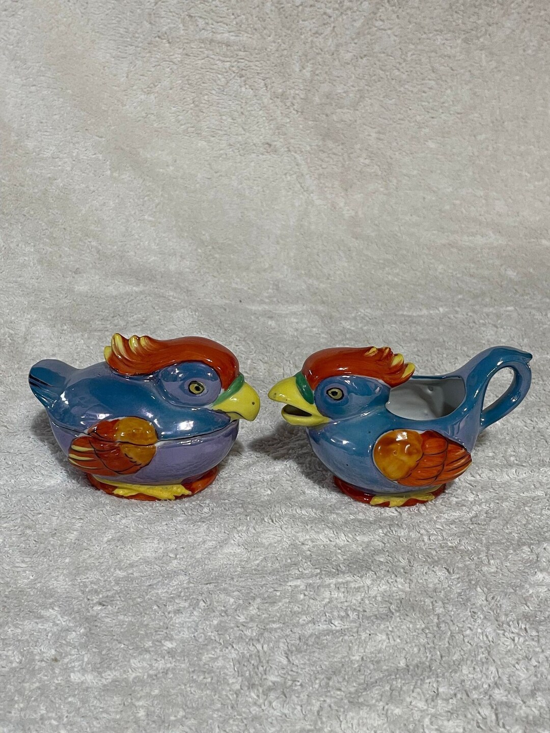 Vintage Creamer and Sugar Birds - Etsy