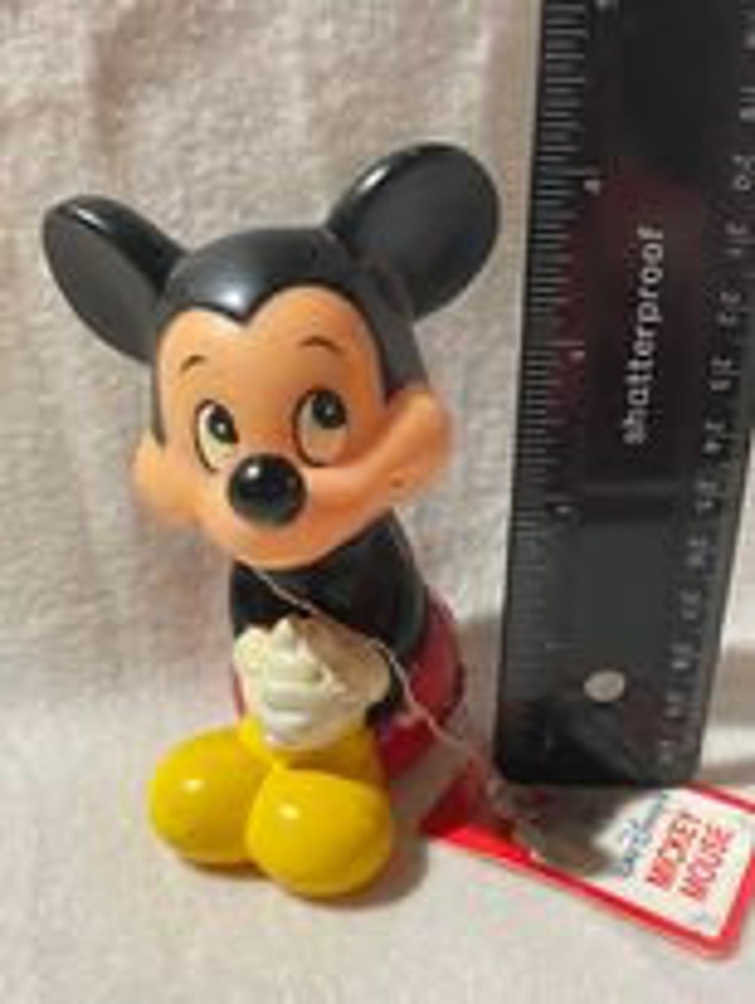 Vintage Mickey Mouse Rubber Toy - Etsy