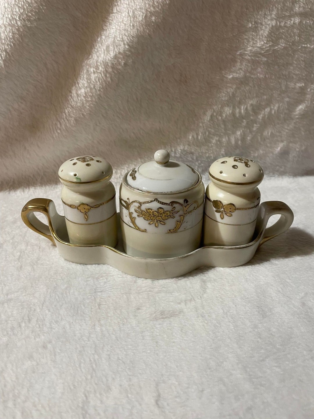 Vintage Set of Japanese Salt, Pepper, and Mustard Servers - Etsy