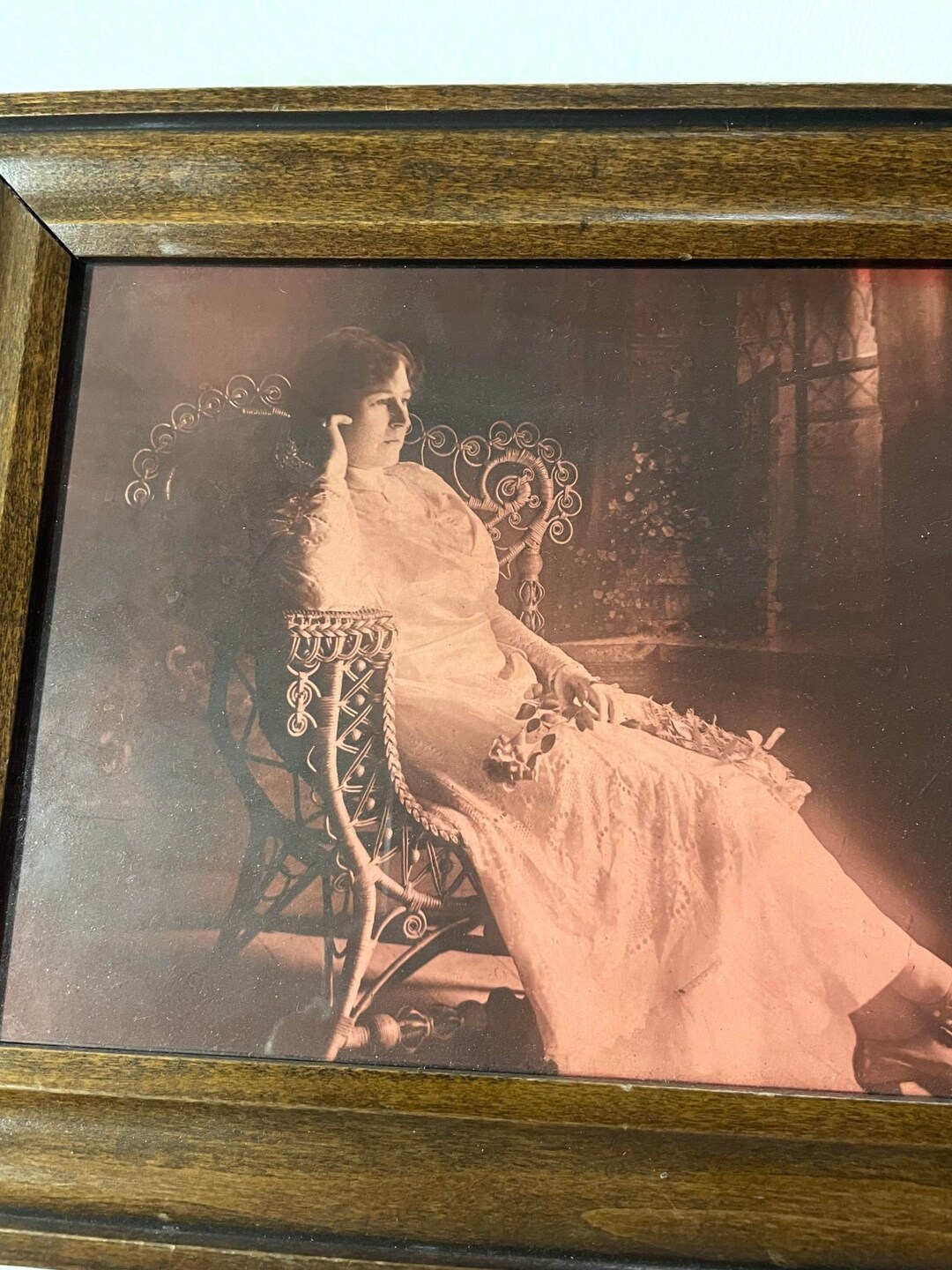 Beautiful Woman Vintage Photo in Frame - Etsy