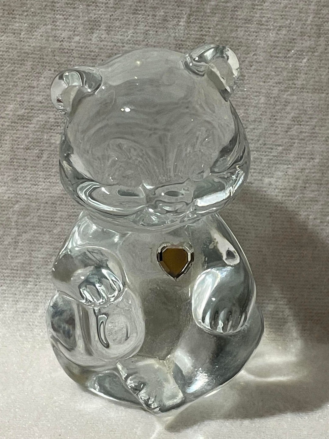 Fenton Clear Bear "april" Diamond Paperweight - Etsy