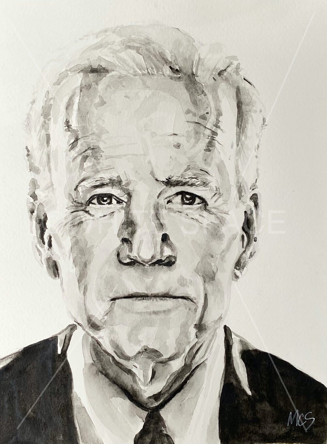 REPRINT / Original President Joe Biden Painting watercolor - Etsy