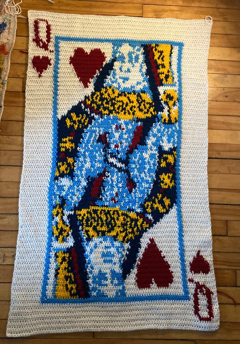 Crochet Pattern: Queen of Hearts Tapestry - Etsy