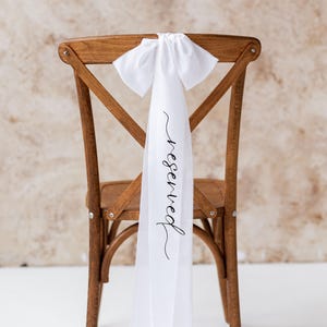 Personalized Wedding Chair Seating Ribbon, Personalized COTTON Ribbon ...