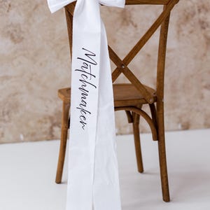 Personalized Wedding Chair Seating Ribbon, Personalized COTTON Ribbon ...