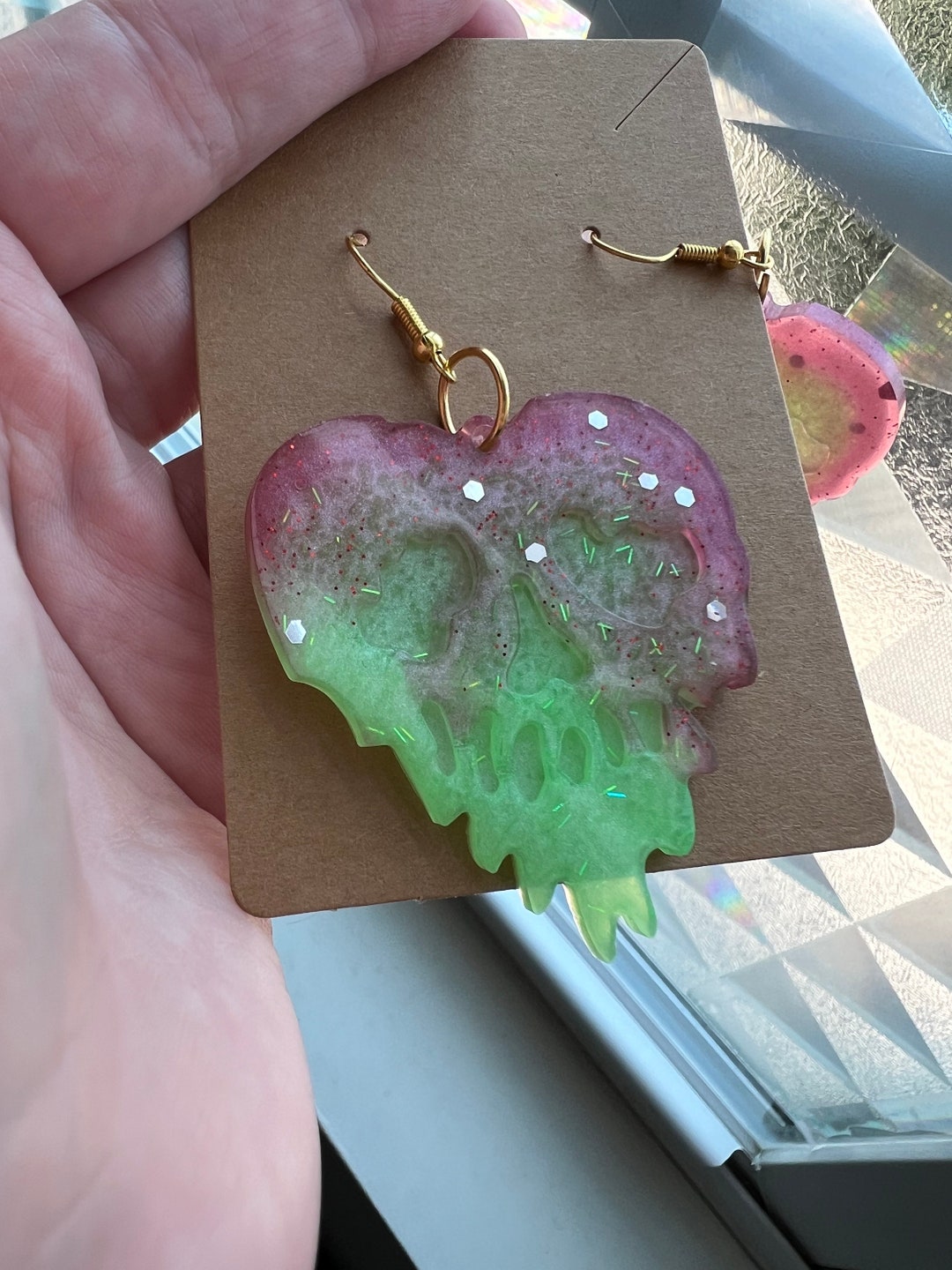 Resin Poison Apple Earrings - Etsy