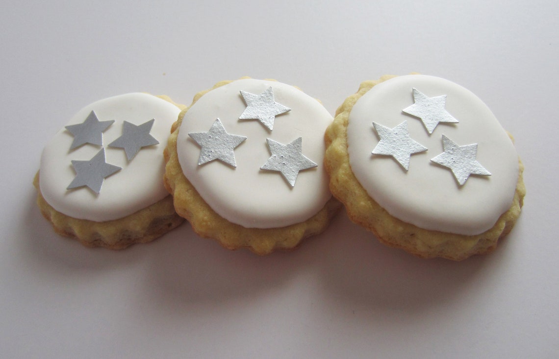 Edible Sugar Silver Stars 15mm - Etsy