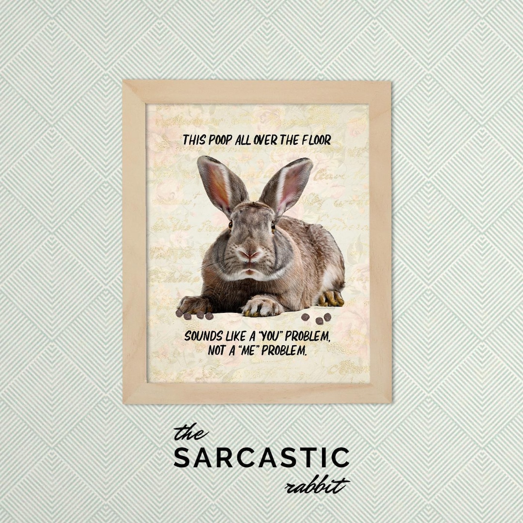 The Poop All Over the Floor, Flemish Giant, Digital Download, Art ...