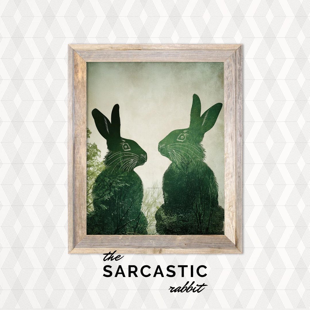 A Pair of Hares, Digital Download, Poster, Print, Art, Bunny, Rabbit ...