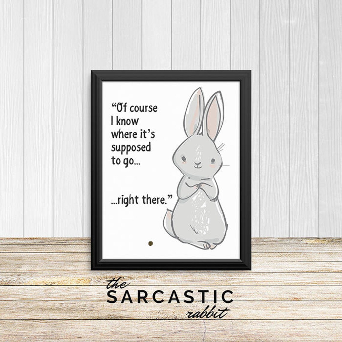 I Know Where It Goes, Rabbit, Bunny, Art, Print, Poster, 8x10, Instant ...