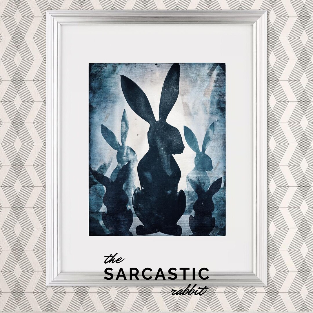 The Gang's All Here, Digital Download, Art, Print, Poster, Bunny ...
