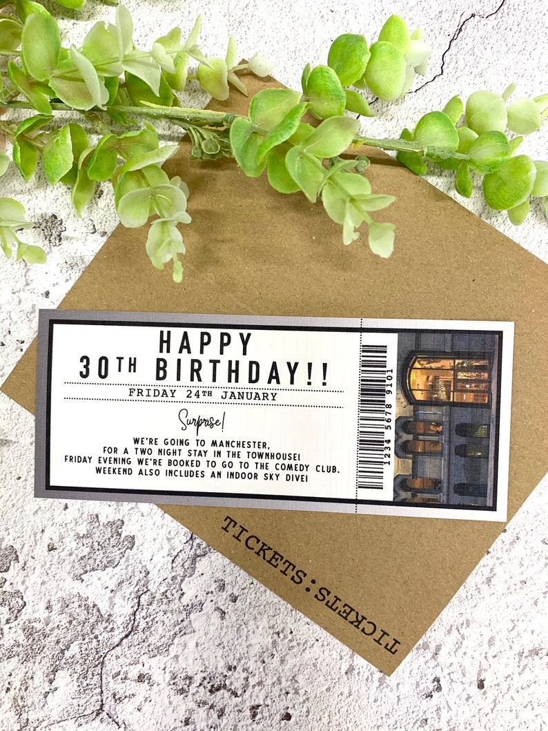 Event Invitation Surprise Voucher Birthday Gift Trip | Etsy