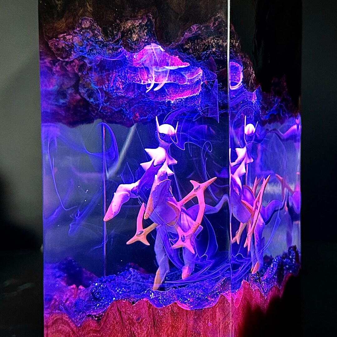 ARCEUS Pokemon Epoxy Lamp, Custom Pokemon, Resin Lamp, Pokemon ...