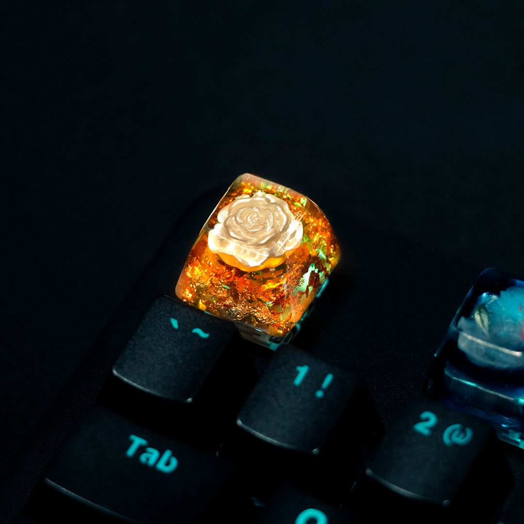 Goldfish Sky Star Sea Grassland Rose Handmade Artisan Resin Keycaps ...
