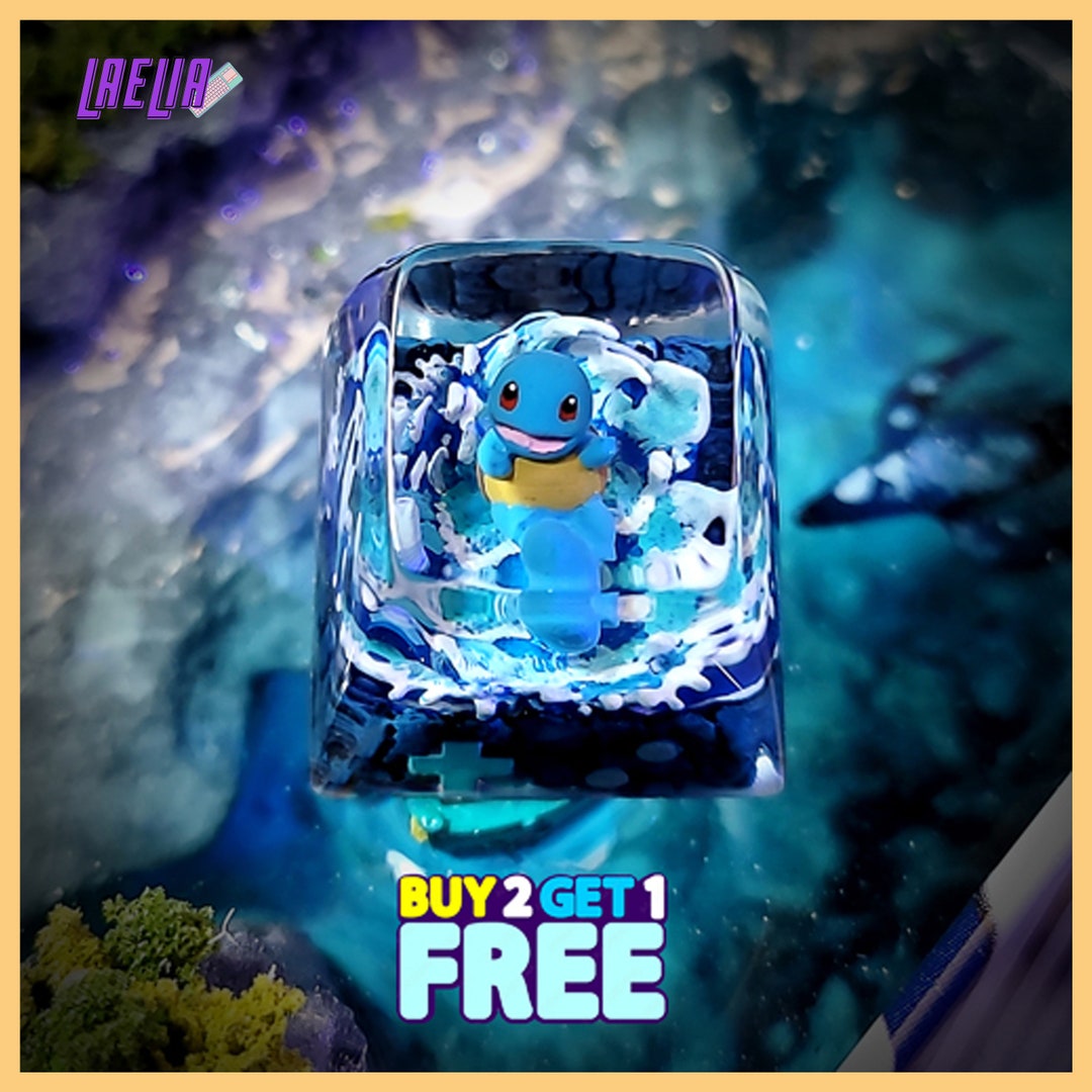 Squirtle Po.ke.mon Keycaps, Pokemon Mechanical Keyboard Buttons ...