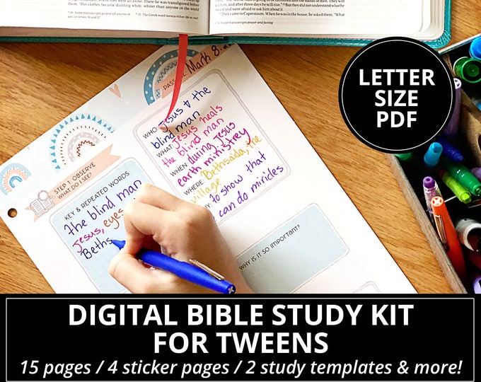 TWEEN DIGITAL BIBLE Kit / Printable Devotional for Girls / - Etsy
