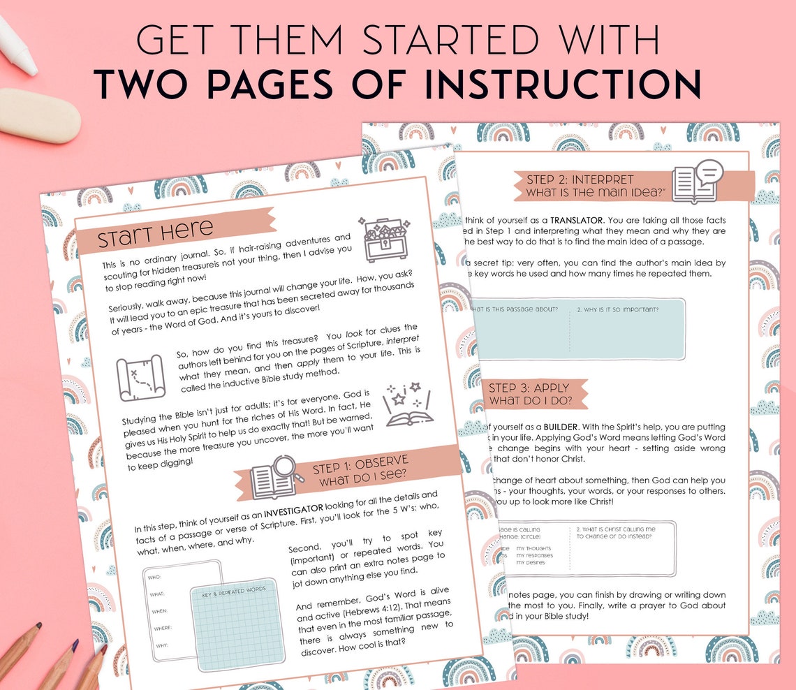 TWEEN DIGITAL BIBLE Kit / Printable Devotional for Girls / Planner ...