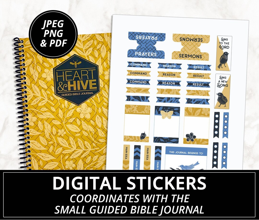 Digital Bible Study Stickers: Printable Stickers, Digital Bible Study ...