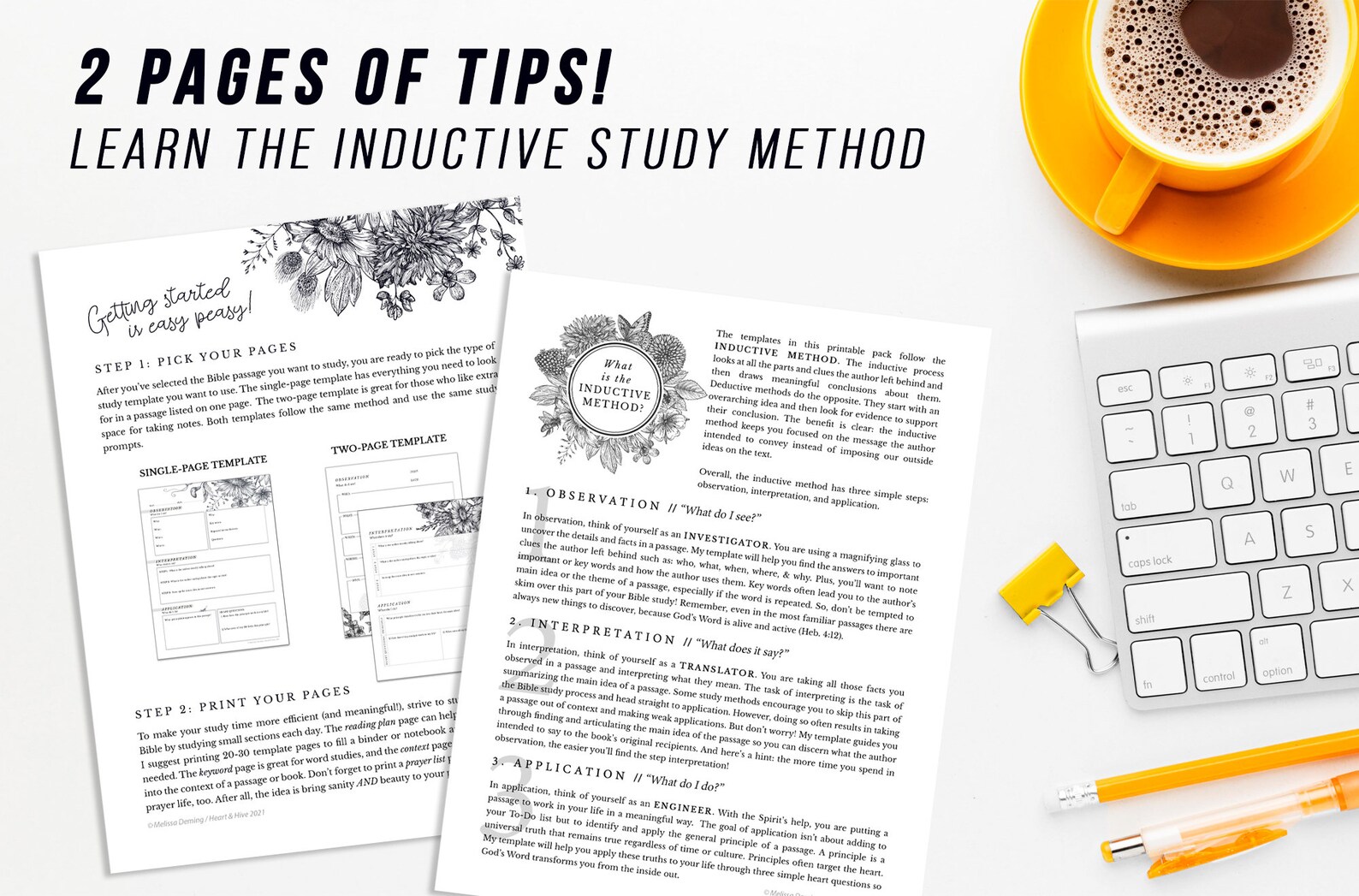 PRINTABLE Bible Study Kit / Black & White / Inductive Bible - Etsy