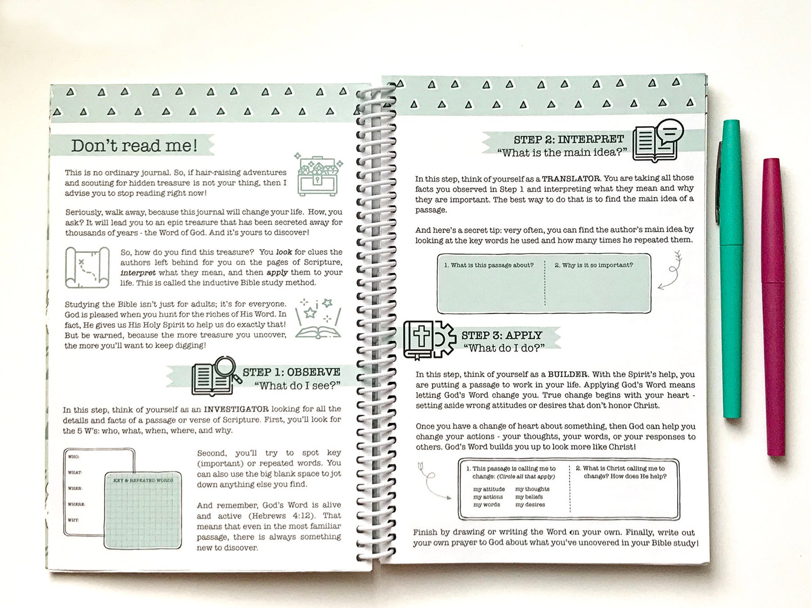 Girl's Guided Bible Journal 30-day INDUCTIVE Bible Study Journal for ...