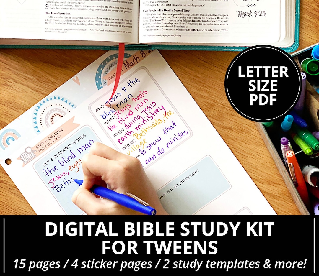 TWEEN DIGITAL BIBLE Kit / Printable Devotional for Girls / Planner ...
