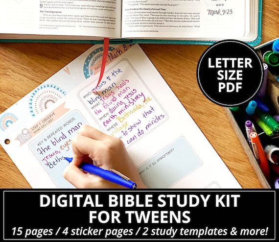 TWEEN DIGITAL BIBLE Kit / Printable Devotional for Girls / - Etsy