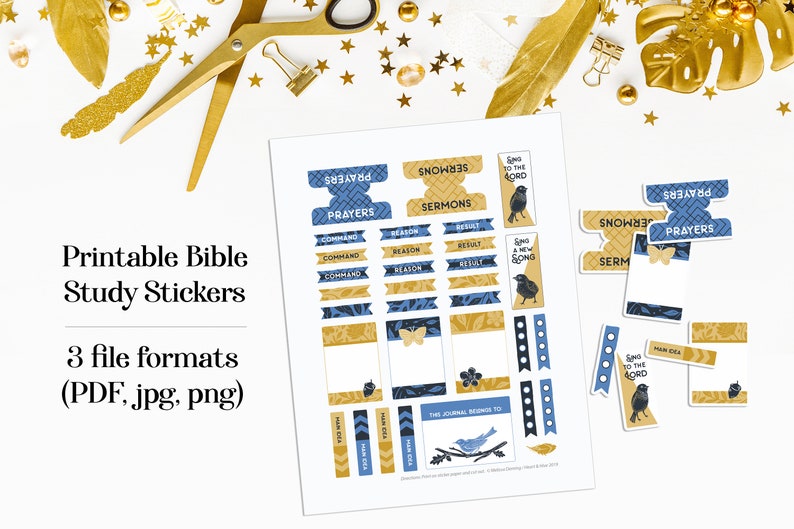 Digital Bible Study Stickers: Printable Stickers, Digital Bible Study ...