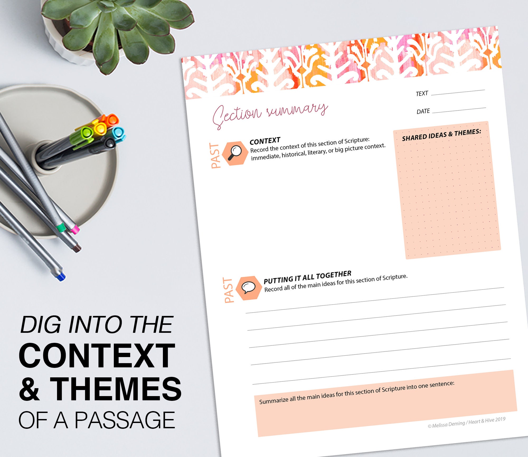 Inductive Bible Study Printable: Summer Printable Digital | Etsy