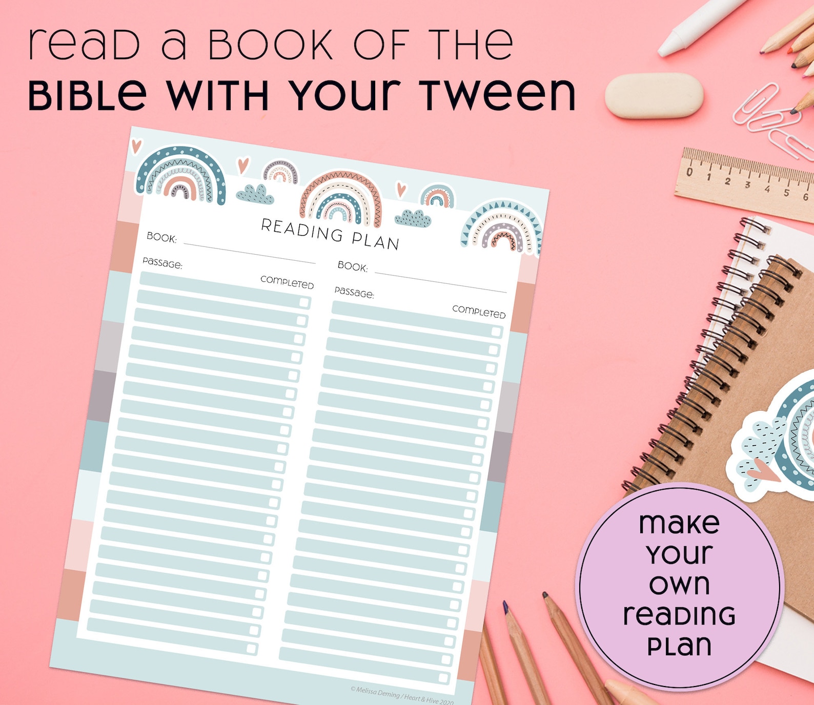 TWEEN DIGITAL BIBLE Kit / Printable Devotional for Girls / Planner ...