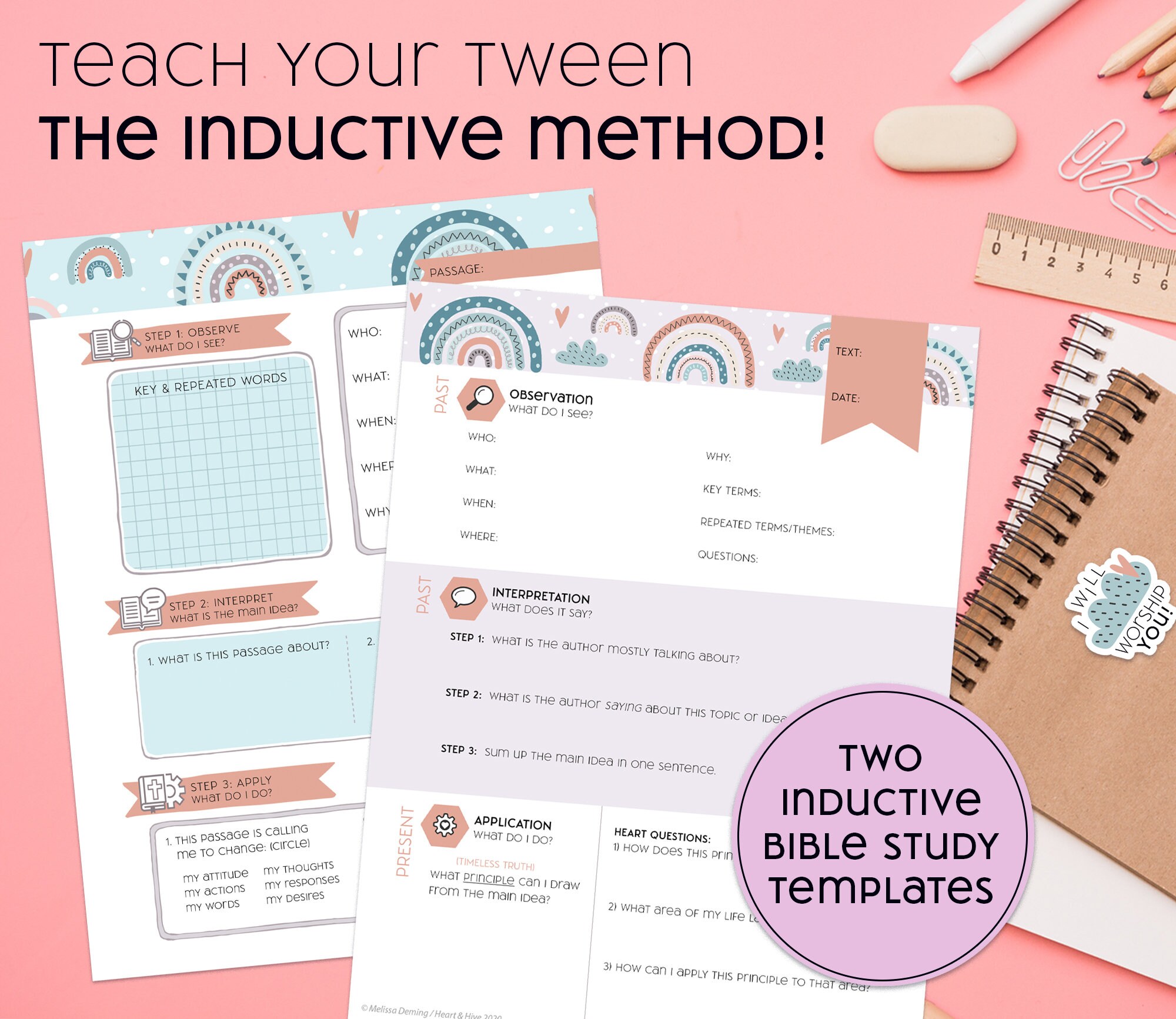 TWEEN DIGITAL BIBLE Kit / Printable Devotional for Girls / Planner ...