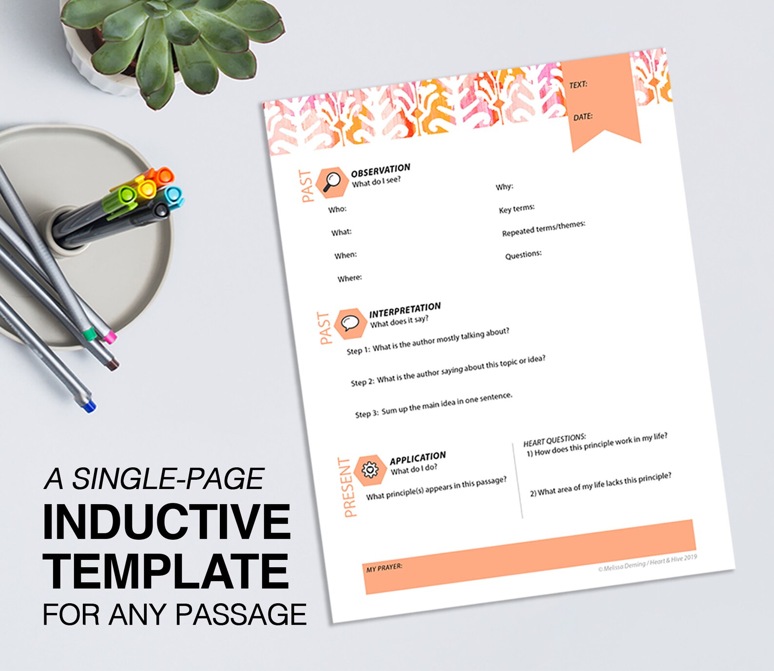 Inductive Bible Study Printable: Summer Printable Digital | Etsy