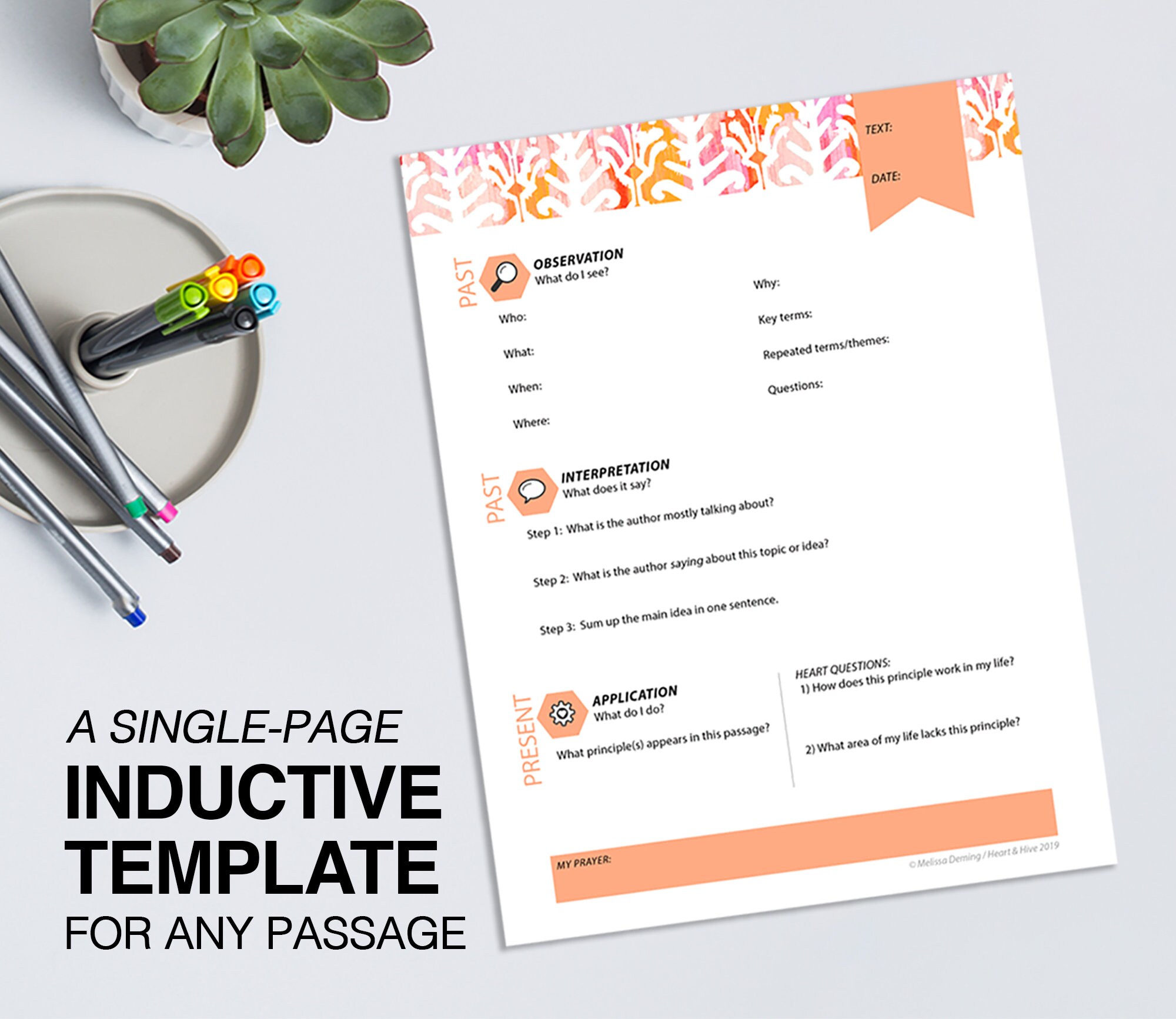 Inductive Bible Study Printable: Summer Printable Digital | Etsy