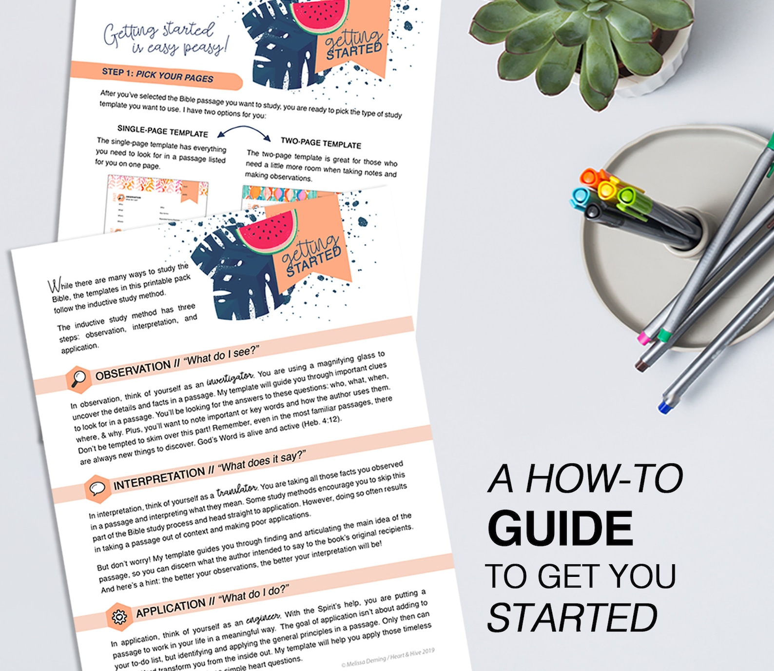 Inductive Bible Study Printable: Summer Printable Digital | Etsy