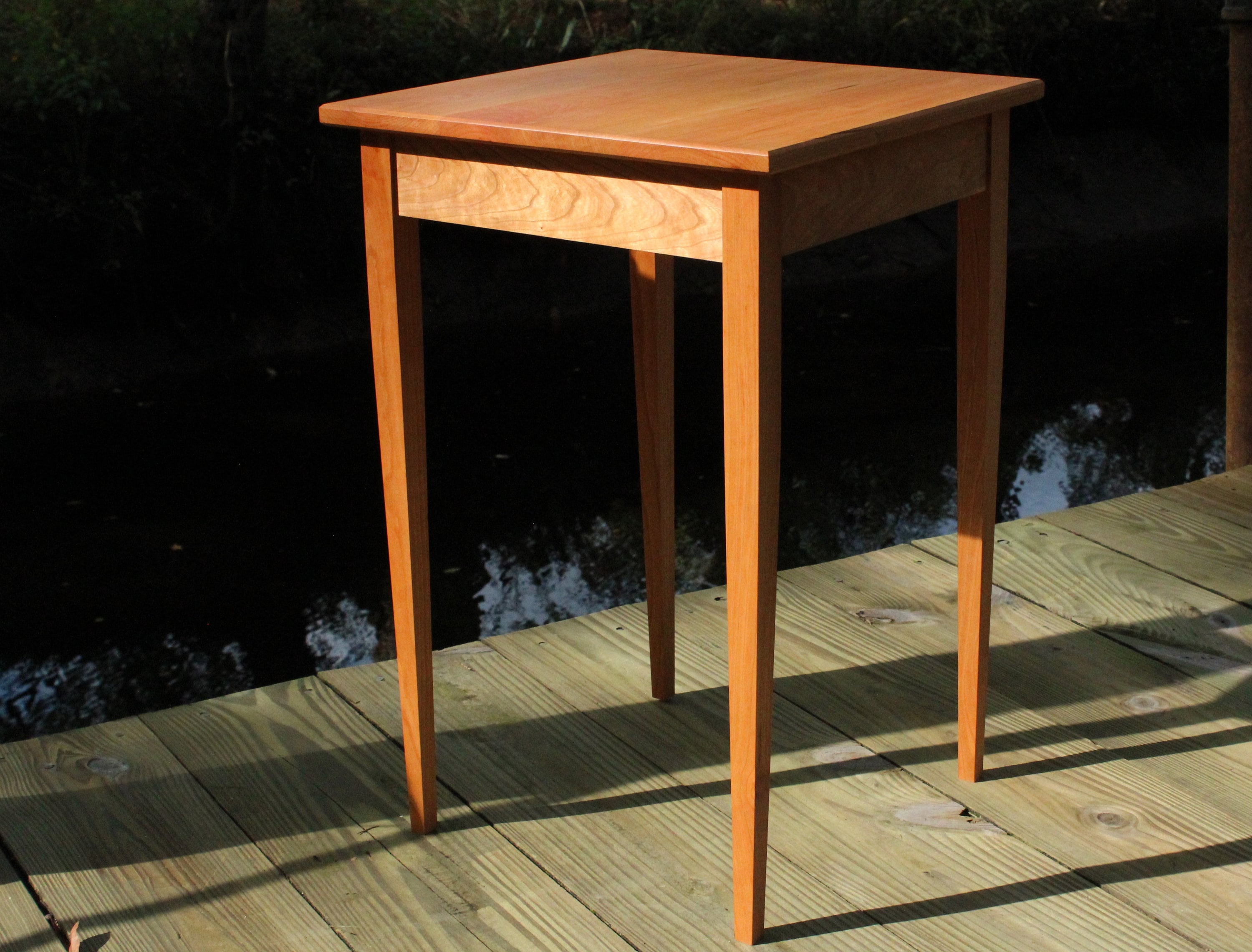 Tapered Leg End Table in Cherry - Etsy