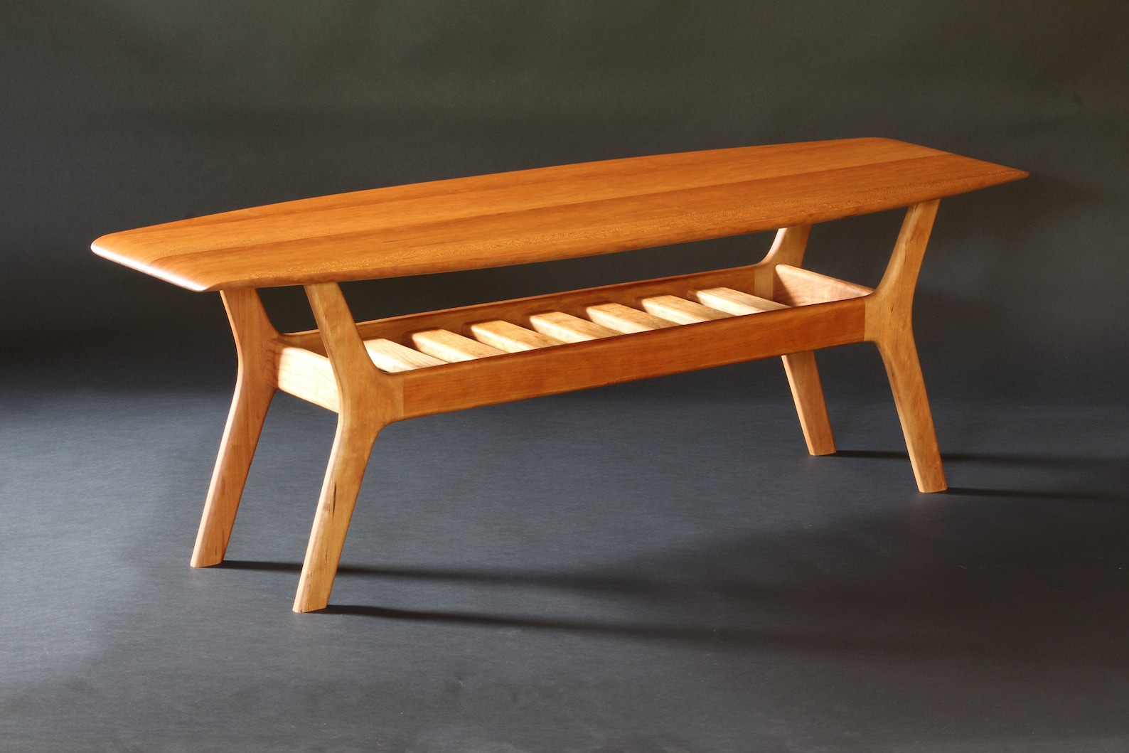 Spicoli Danish Surfboard Coffee Table in Cherry - Etsy