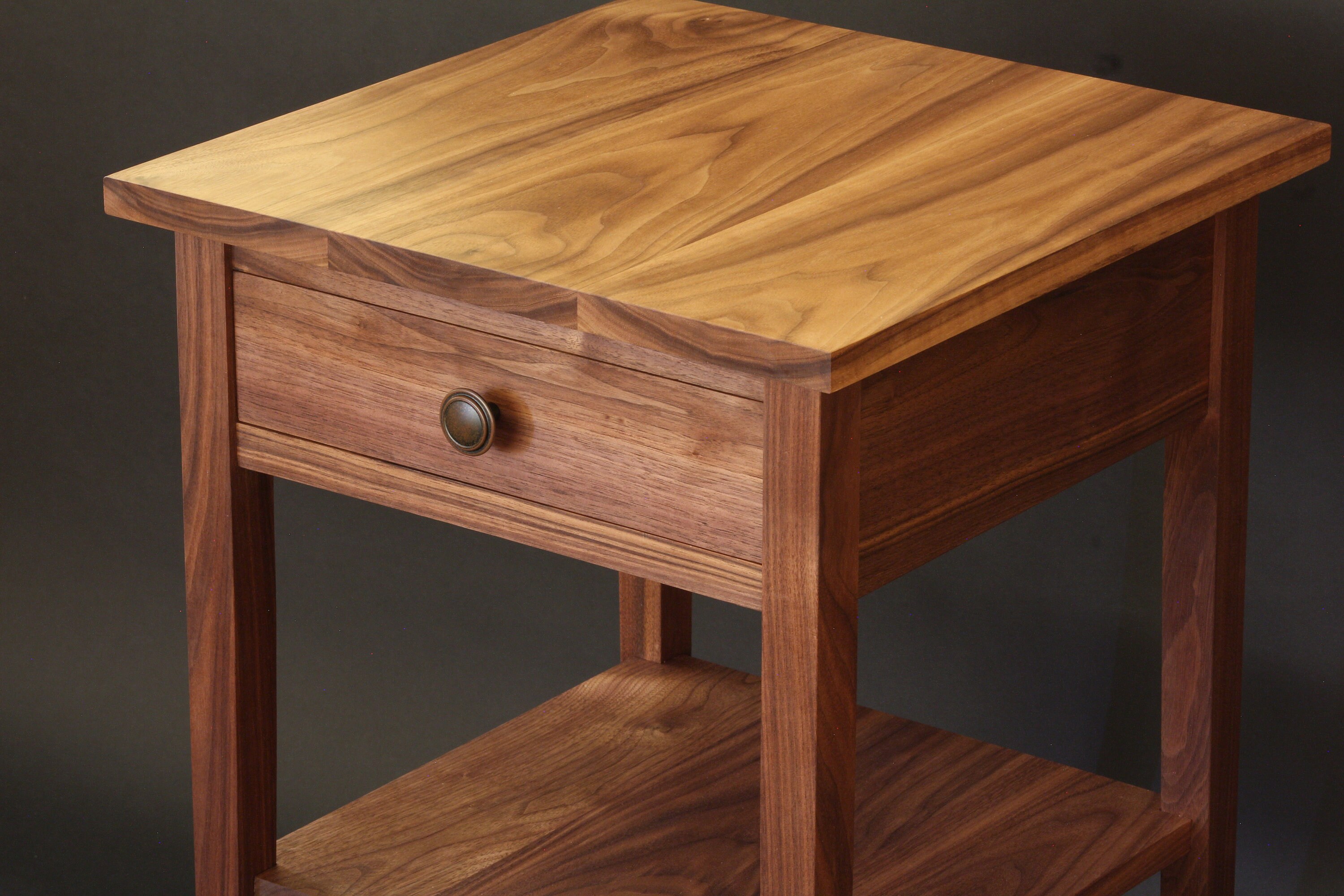 Tapered Leg End Table in Walnut - Etsy