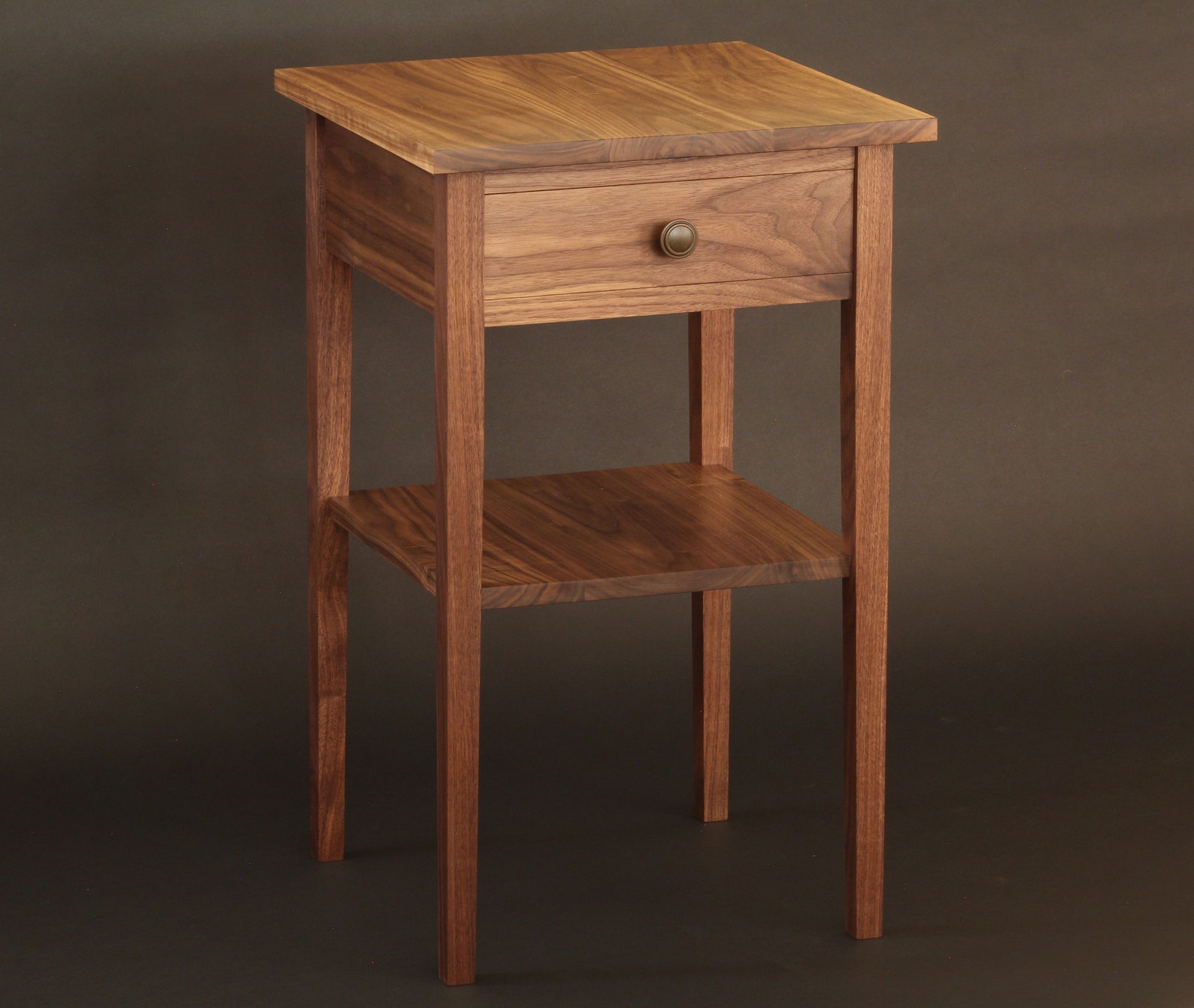 Tapered Leg End Table in Walnut - Etsy