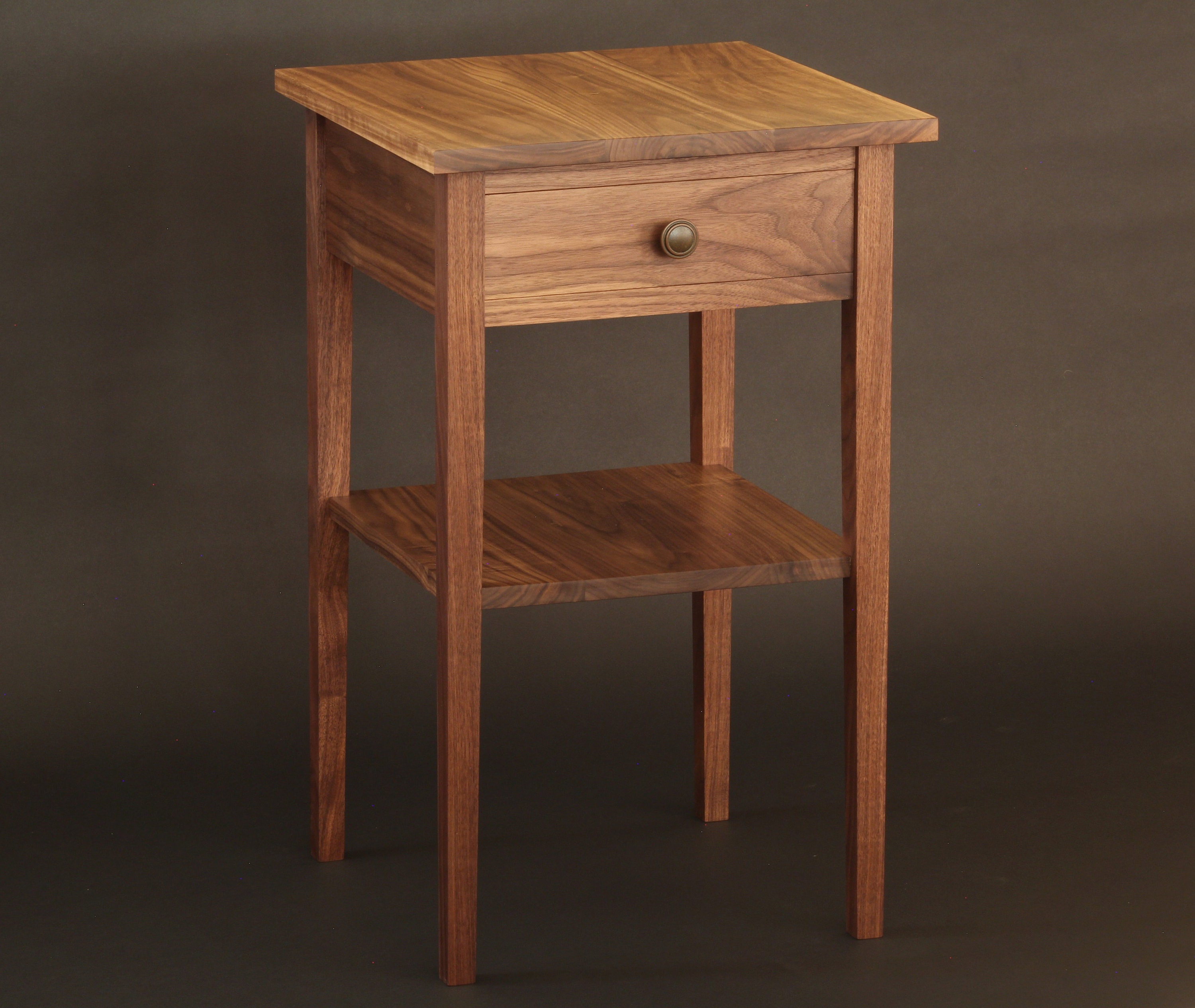 Tapered Leg End Table in Walnut - Etsy