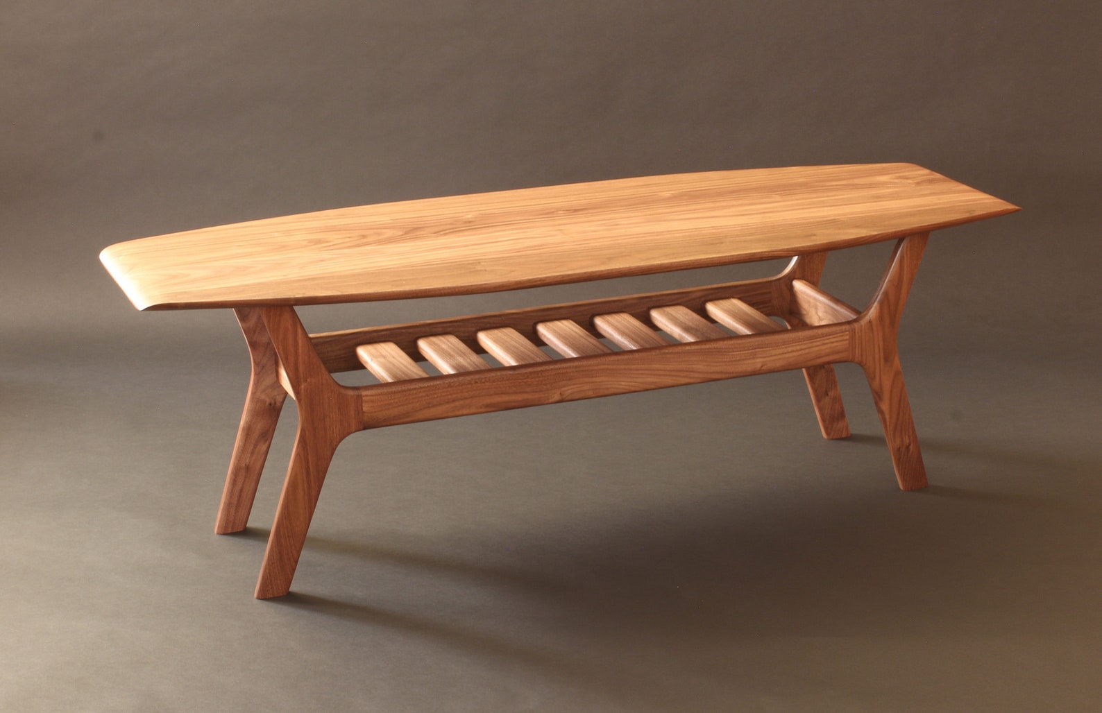 Spicoli Danish Surfboard Coffee Table in Walnut - Etsy