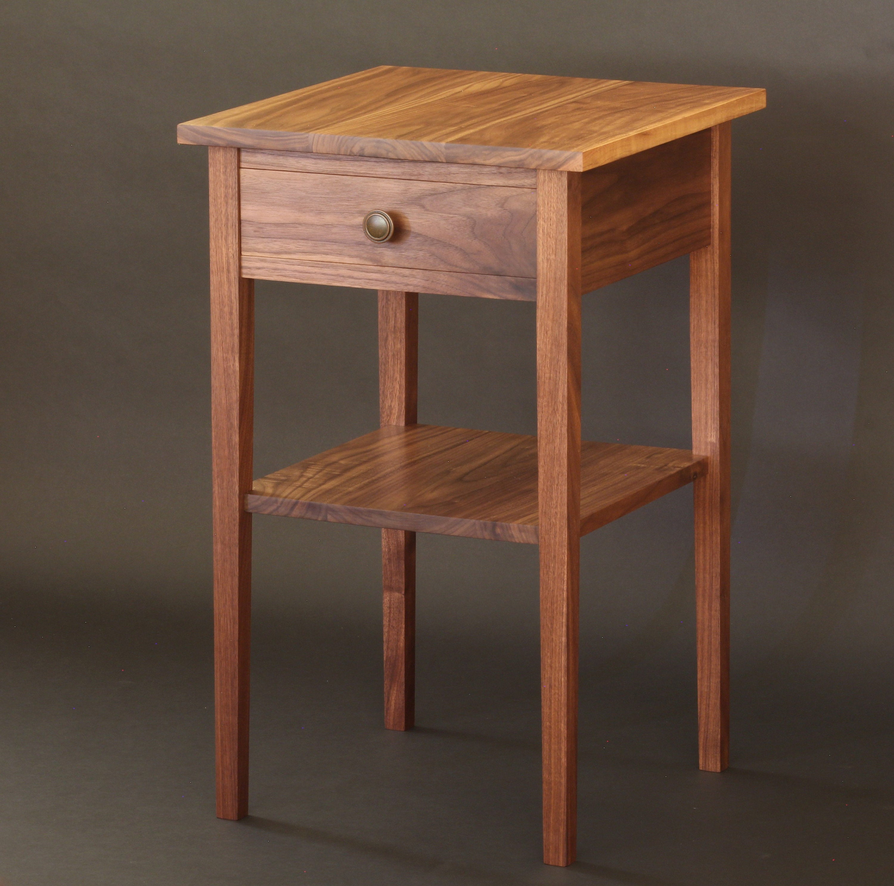 Tapered Leg End Table in Walnut - Etsy