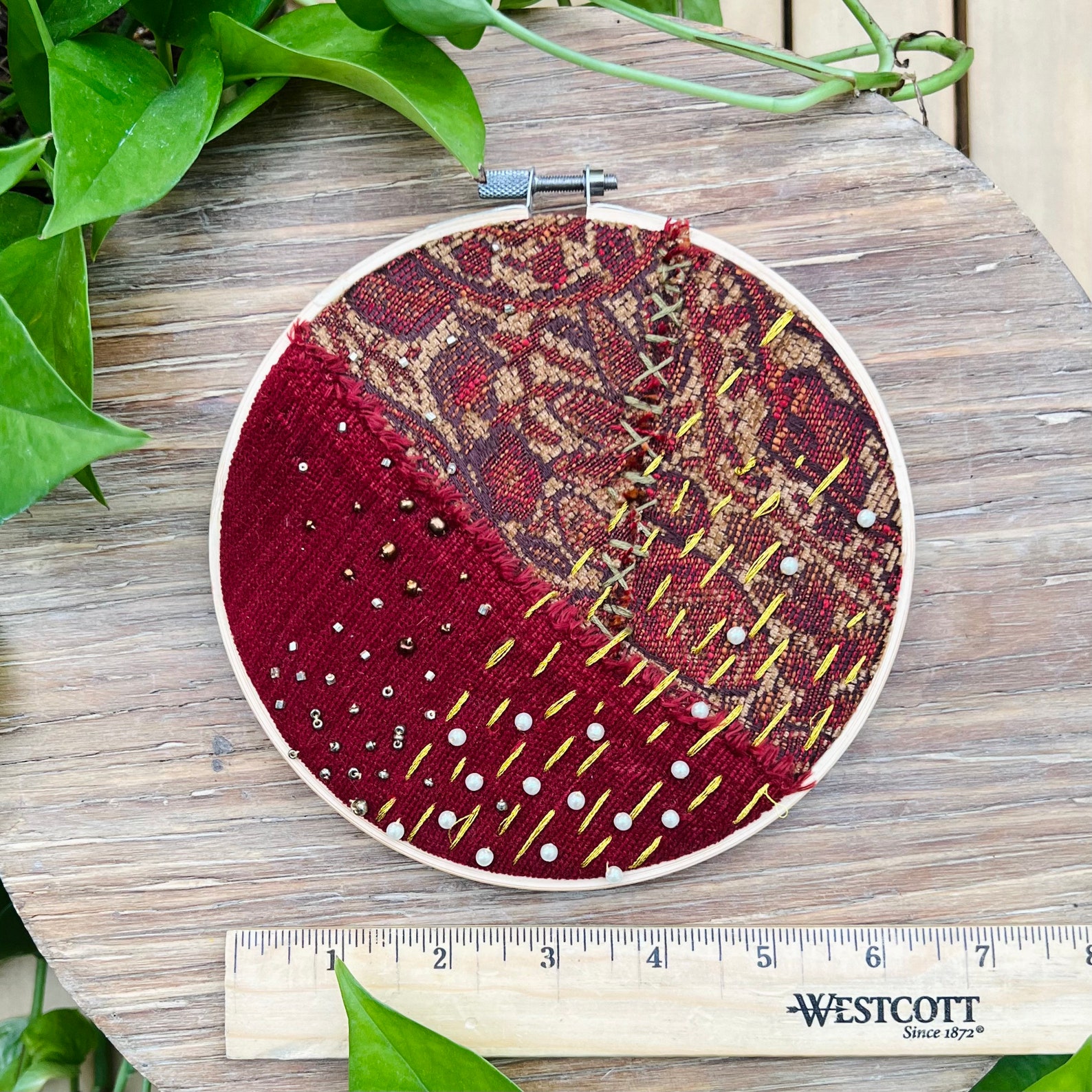 Red Textured Embroidery - Etsy