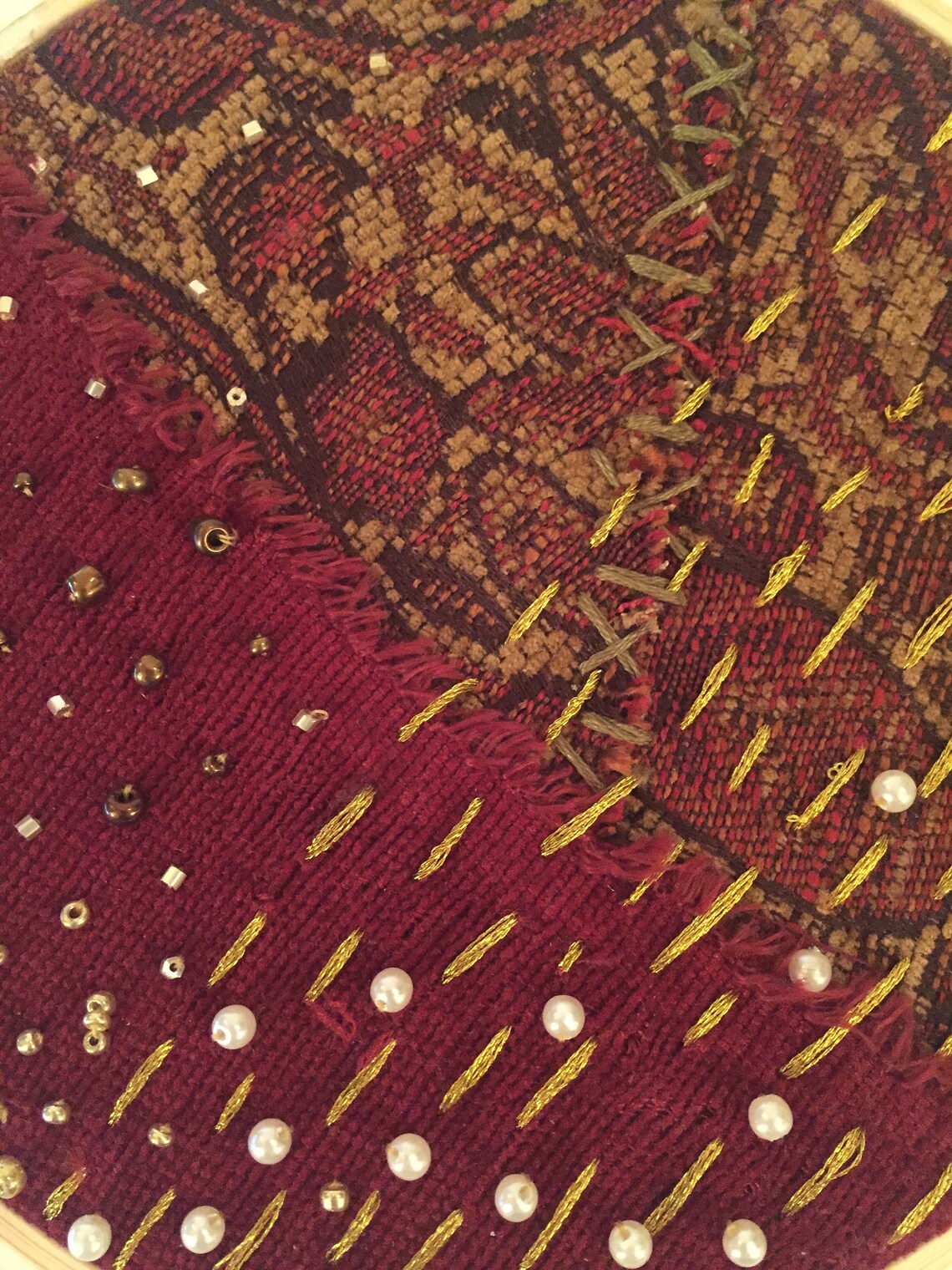 Red Textured Embroidery - Etsy