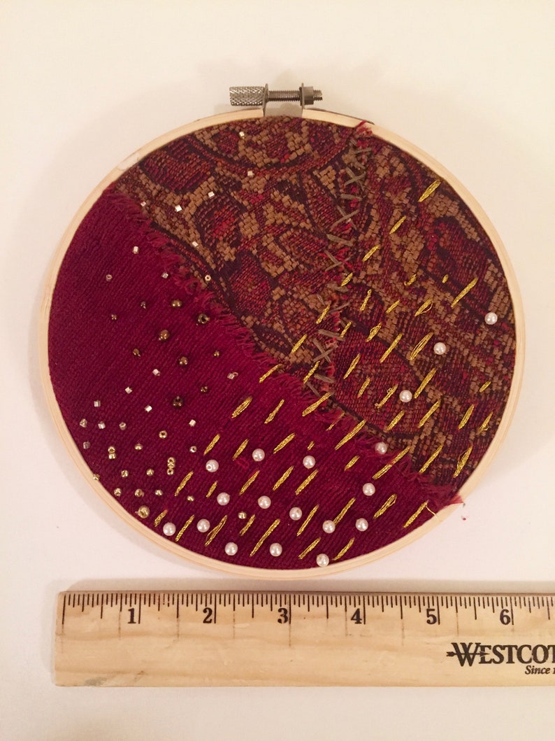 Red textured embroidery | Etsy