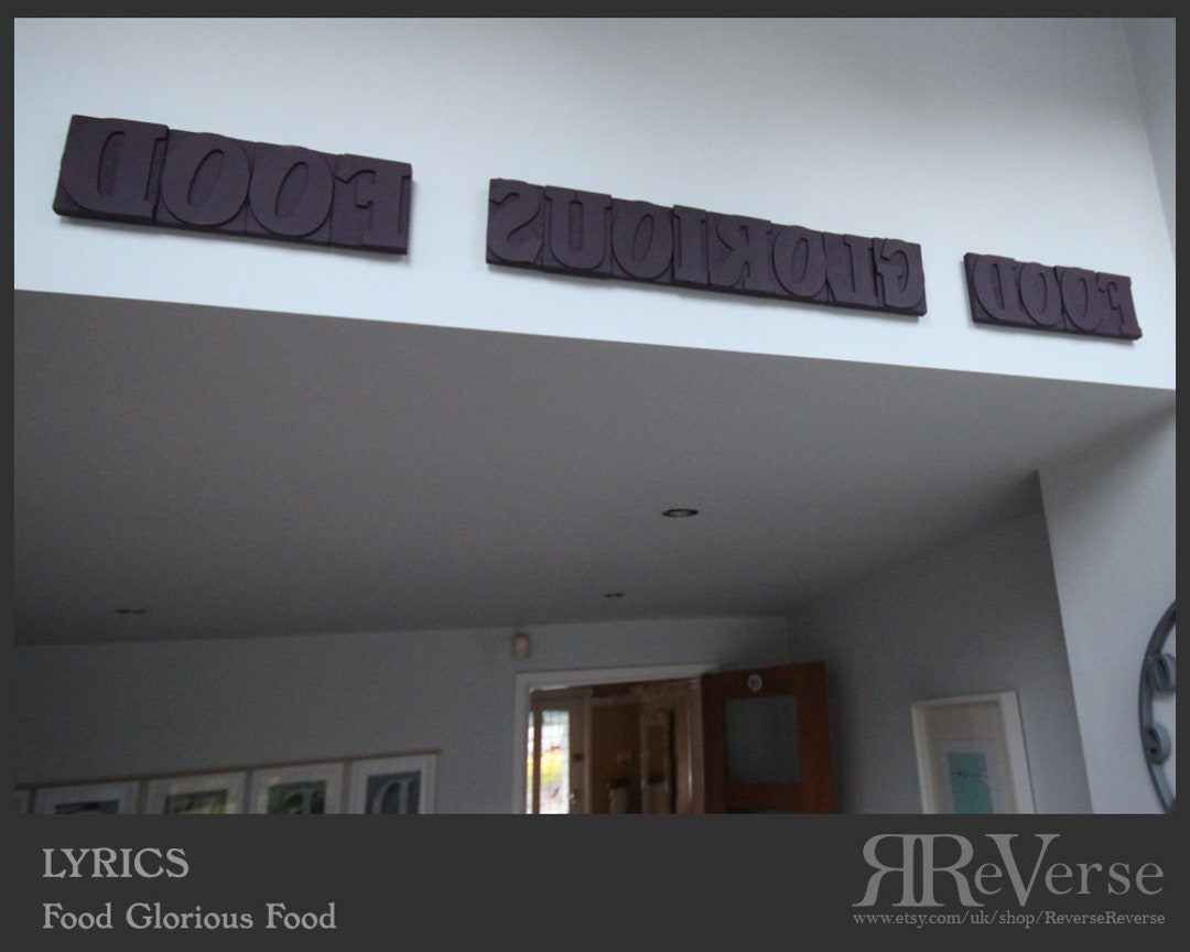 Personalised Large Cast Reversed Type Letters Lyrics - Etsy