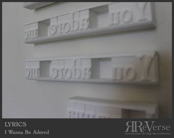 Personalised Large Cast Reversed Type Letters Lyrics - Etsy