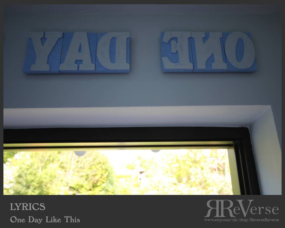 Personalised Large Cast Reversed Type Letters Lyrics - Etsy