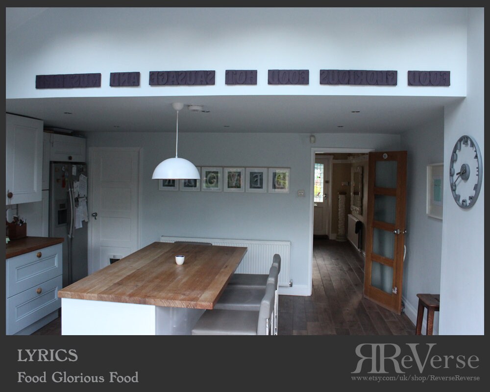 Personalised Large Cast Reversed Type Letters Lyrics | Etsy